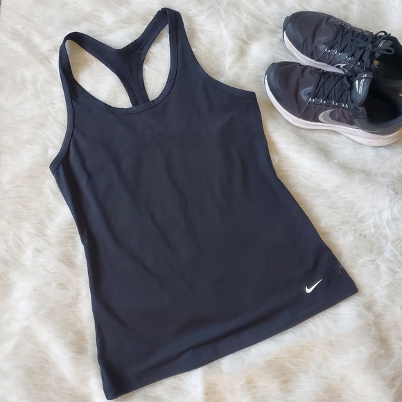 Nike | Tops | Black Nike Drifit Athletic Stretch Razorback Tank Top ...